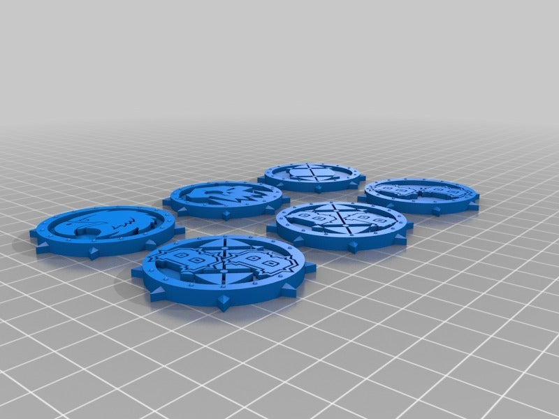 BB Tokens - 40mm x 4mm (plus spikes)・Free STL File for ・Cults