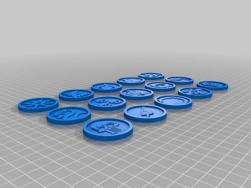 ⚔ 40k Tokens - Forces of Chaos - 40mm x 4mm・Free STL File for ・Cults
