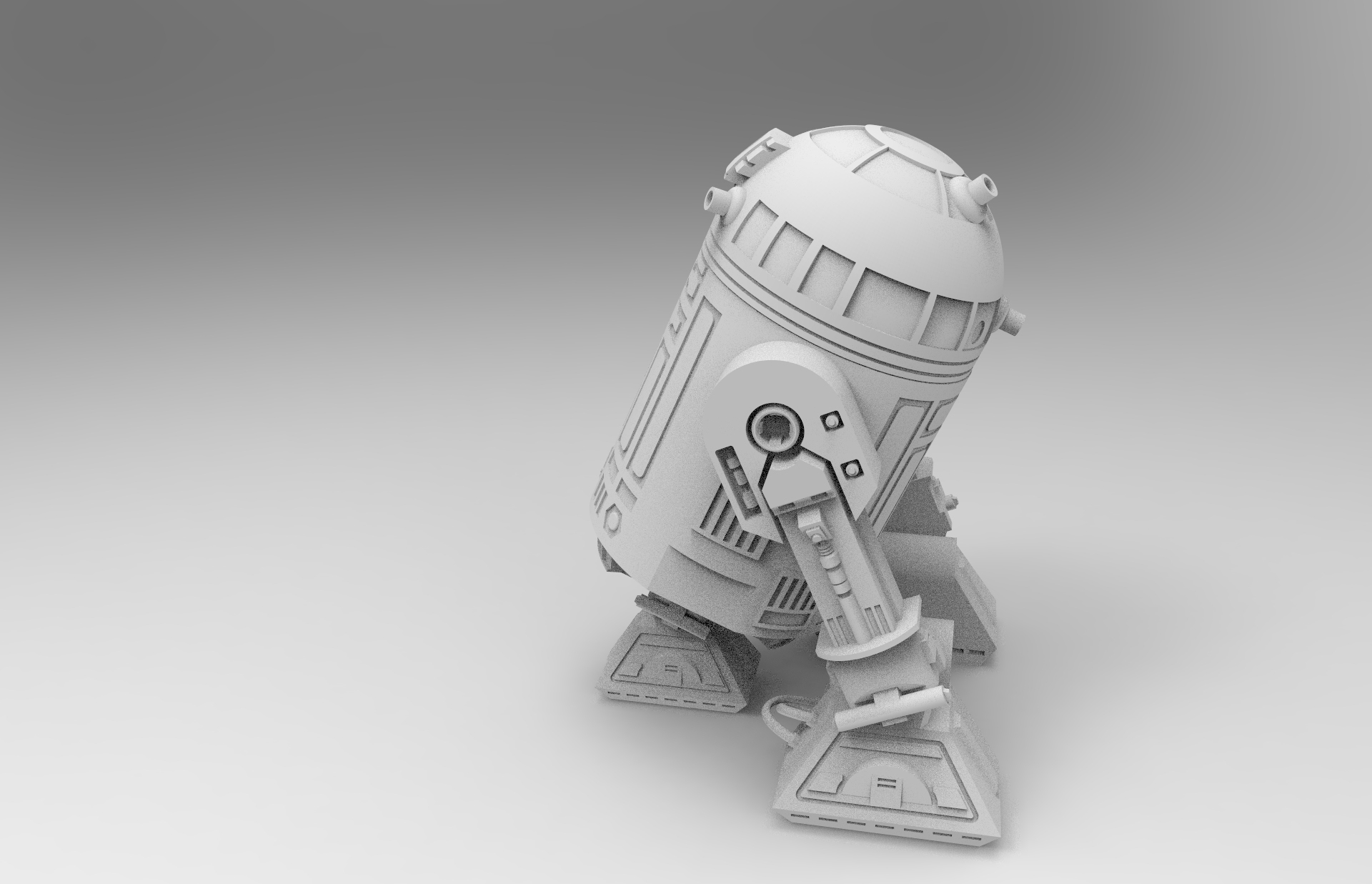 STL file R2-D2 robot 3D print model 🤖 ・3D printing design to download・Cults