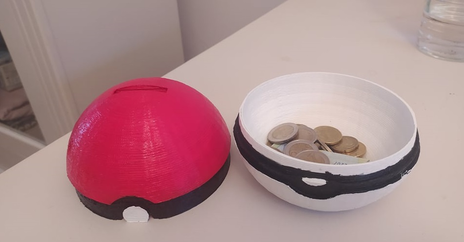 STL file Pokeball piggy bank / Piggy bank Pokeball 🏦 ・3D printable ...