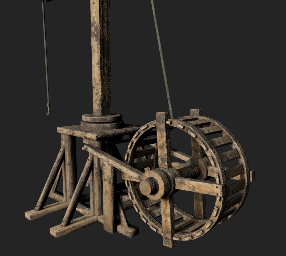 STL file Medieval Treadwheel Crane 🏗️ (OBJ)・3D printing idea to ...