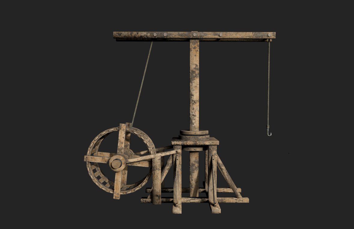 STL file Medieval Treadwheel Crane 🏗️ (OBJ)・3D printing idea to ...