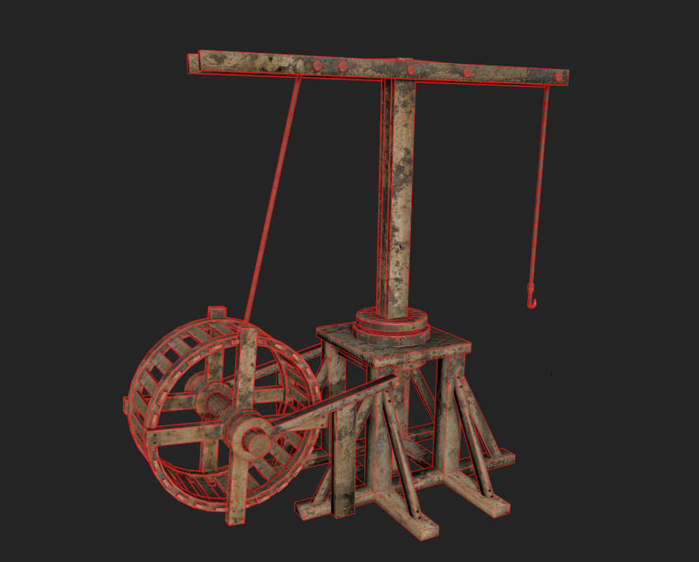 STL file Medieval Treadwheel Crane 🏗️ (OBJ)・3D printing idea to ...