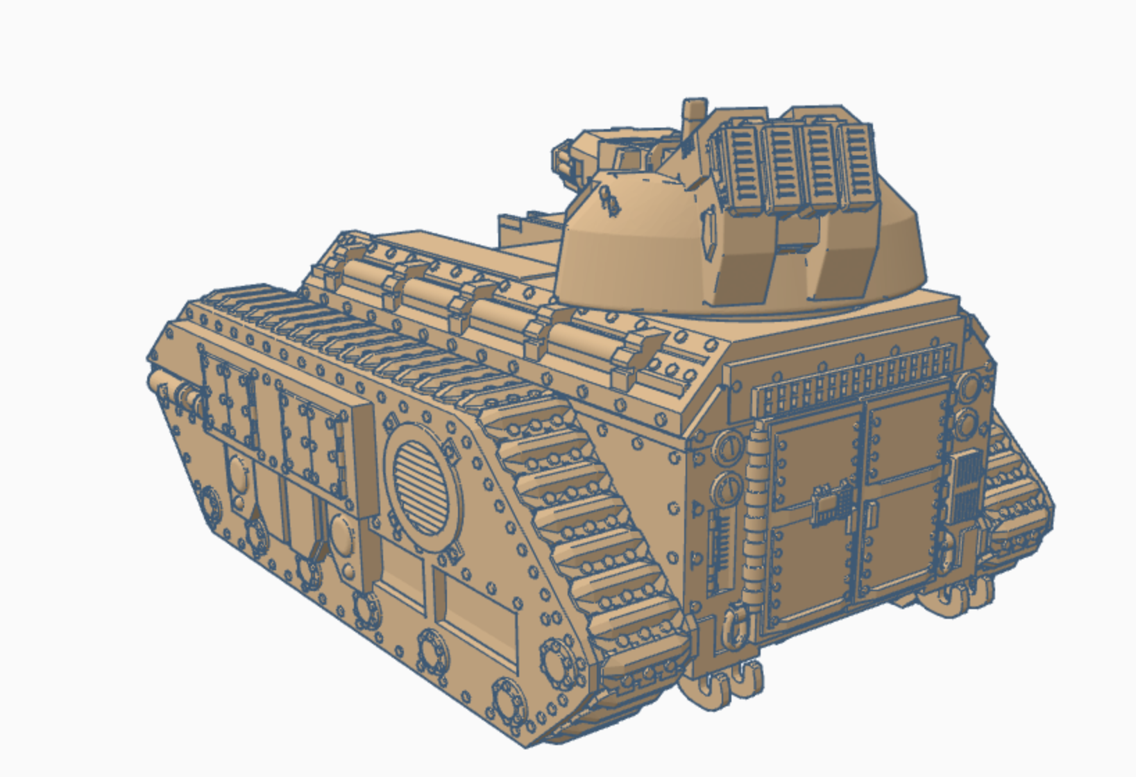 🔫 Machine Gun Tank - Perfect for Scifi Games・ STL File for ・Cults