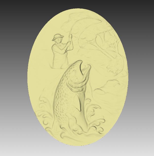 Free STL file fishing scene trout fisherman 🎣 ・3D printer design to ...