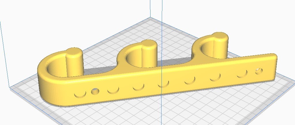 🎣 Wall mounted fishing rod holder x3・ STL File for ・Cults