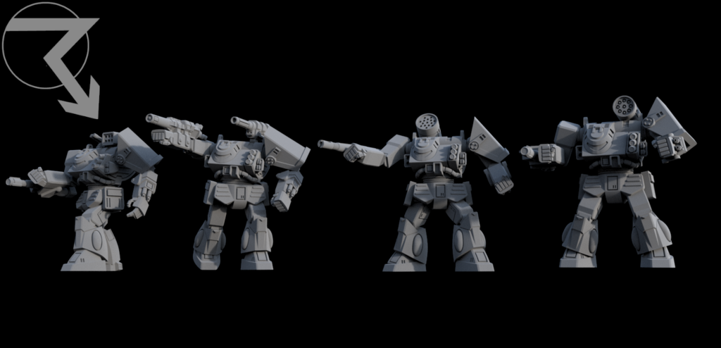 ⚡ RetroTech - Hasty Heavy Mech (Unseen Thunderbolt)・Free 3D File for 3D printing・Cults