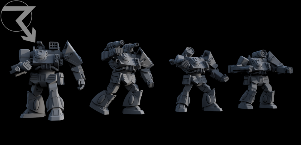 ⚡ RetroTech - Hasty Heavy Mech (Unseen Thunderbolt)・Free 3D File for 3D printing・Cults