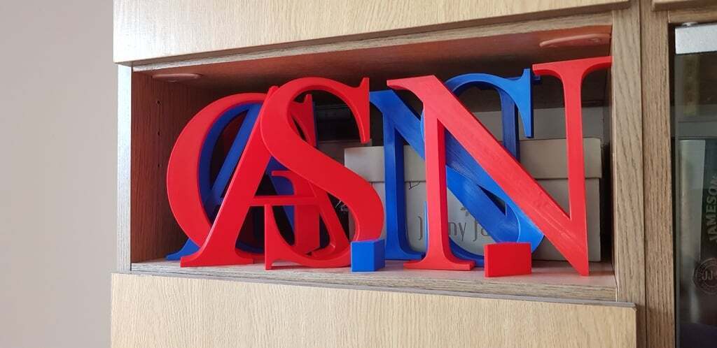 3D printed alphabet・Cults