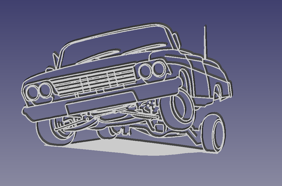 🎨 64 Impala lowrider・Free STL File for 3D printing・Cults