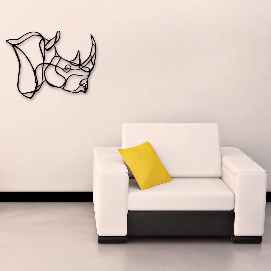 STL file Rhino Wall Art Home Decor 🦏 ・Design to download and 3D print・Cults