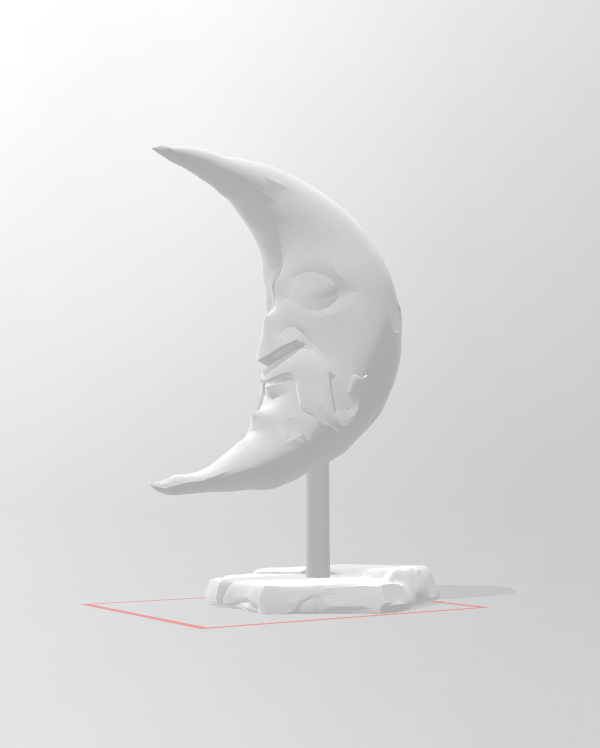 STL file moon statue 🌙 ・Model to download and 3D print・Cults
