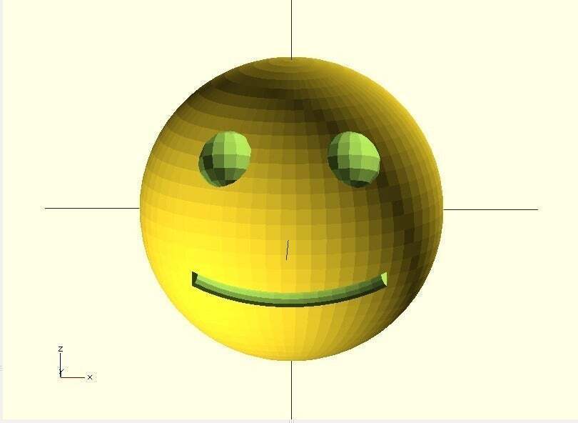 Free STL file Smiley 👽 (SCAD)・3D print object to download・Cults