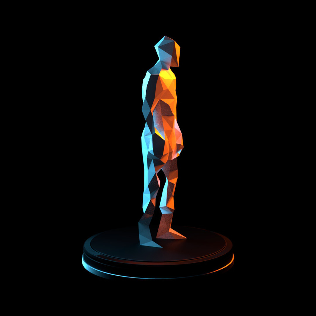 ♂️ Low Poly | Human・Free OBJ File for ・Cults