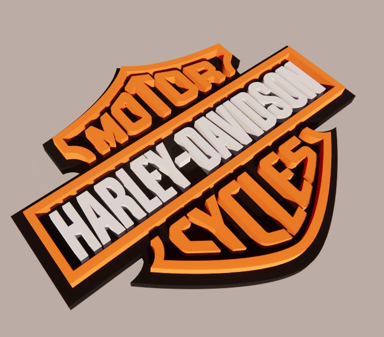 Free STL file Harley-Davidson Motor Cycles Brand Logo 🏍️・3D printing ...