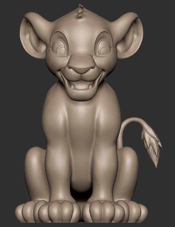 🦁 Simba Lion King・ OBJ File for 3D printing・Cults