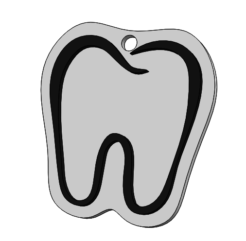 Archivo STL Key chain Tooth 🔑 ・Plan imprimible en 3D para descargar・Cults