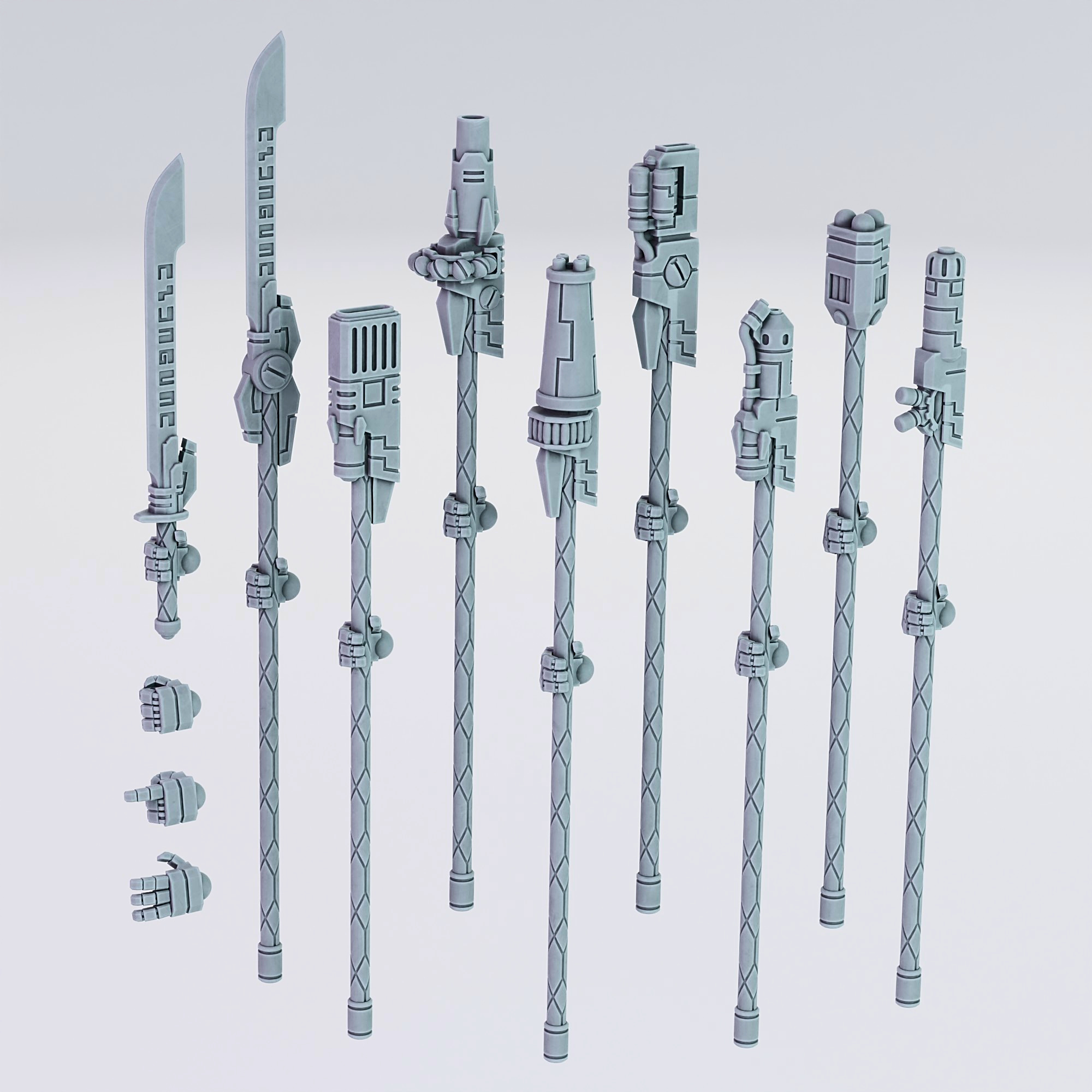 🔫 Melee and Staff Weapons | Greater Good・ 3D File for ・Cults