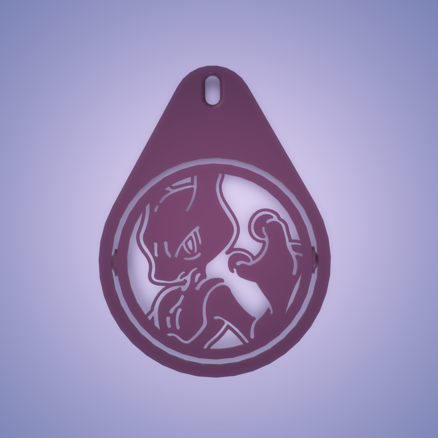 🪙 MEWTWO COIN KEYCHAIN POKEMON・Free STL File for ・Cults