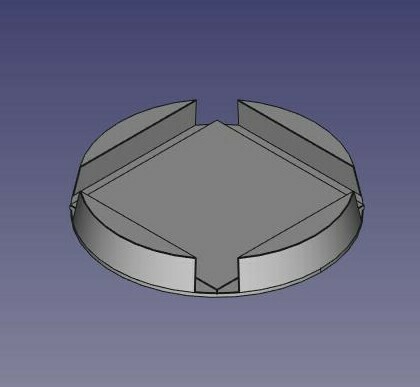 Fichier 3D gratuit Convertisseur de base carrée de 25 mm à base ronde ...