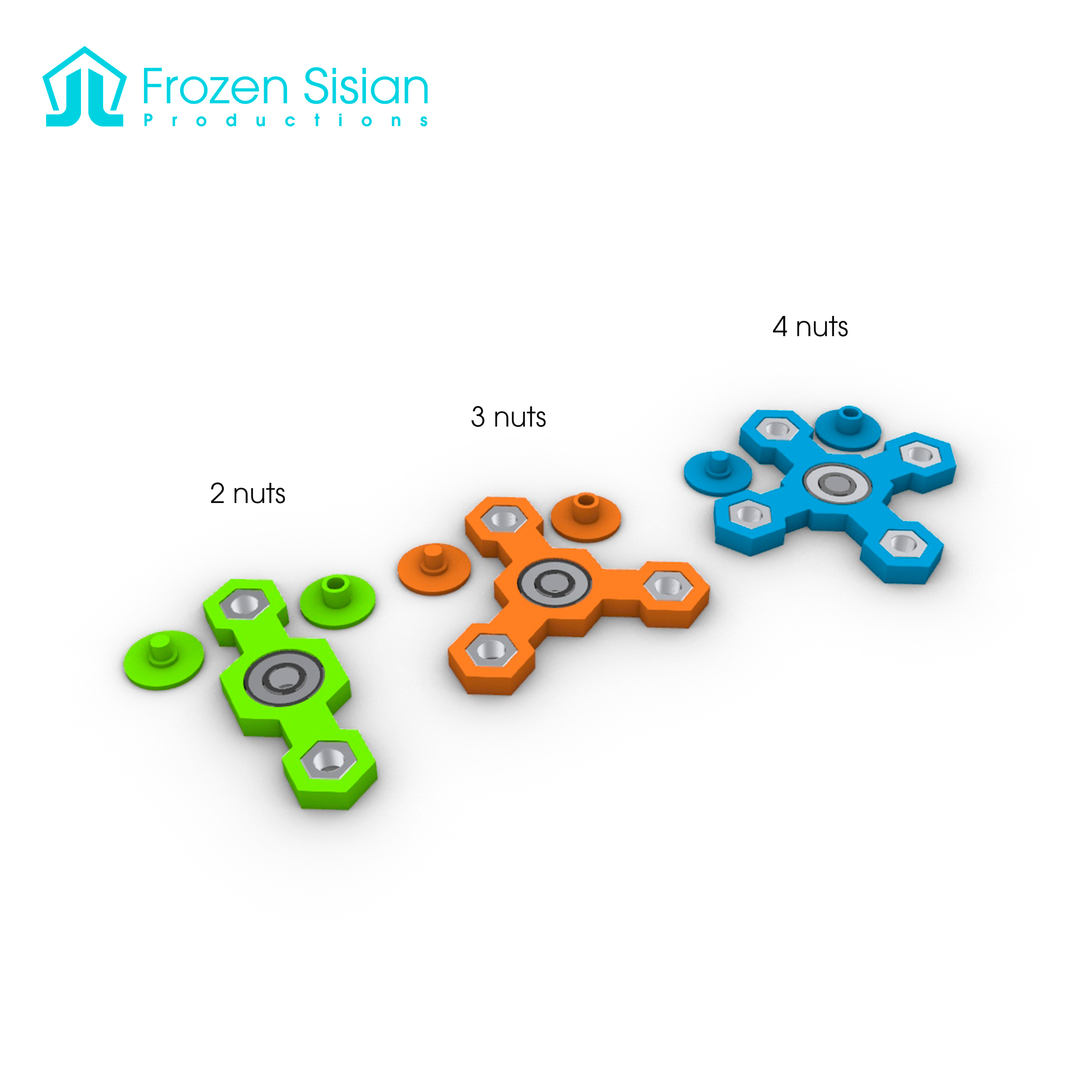 Free STL file Spinners with nuts 🔩 ・3D print design to download・Cults
