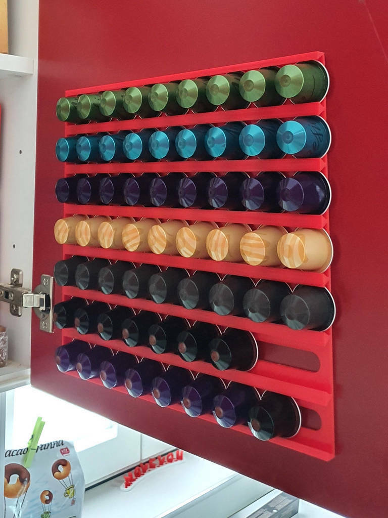 3D file Nespresso Capsules simple big holder 🏠 ・3D print design to ...