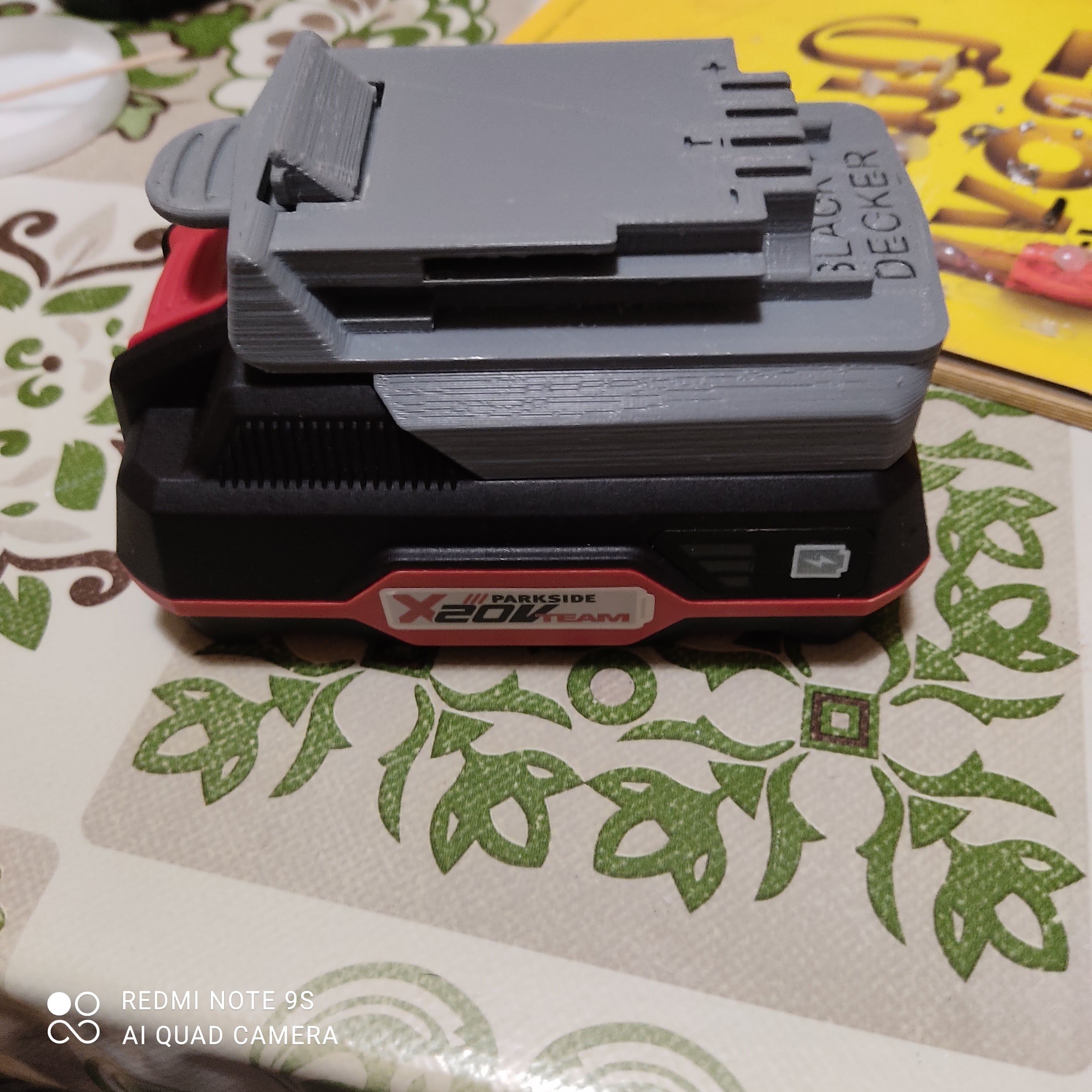 3D printable Parkside x20 to B&D 18v・Cults