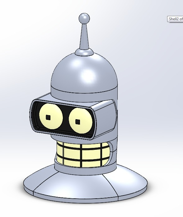 🤖 Bender Helmet・Free 3D File for ・Cults