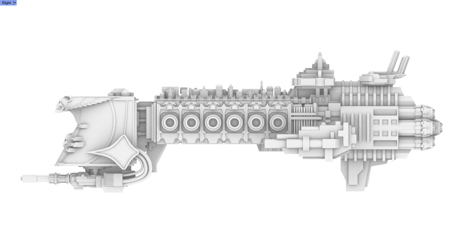 🎲 BFG Imperial Inquisition Dauntless Light Cruiser・ STL File for ・Cults