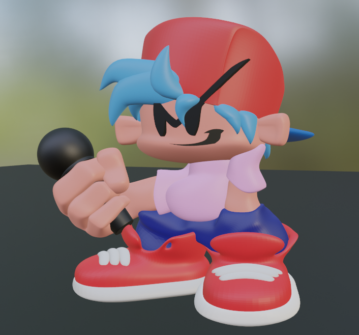 🚗 Boyfriend by Friday Night Funkin' (BF from FNF)・Free STL File for ・Cults