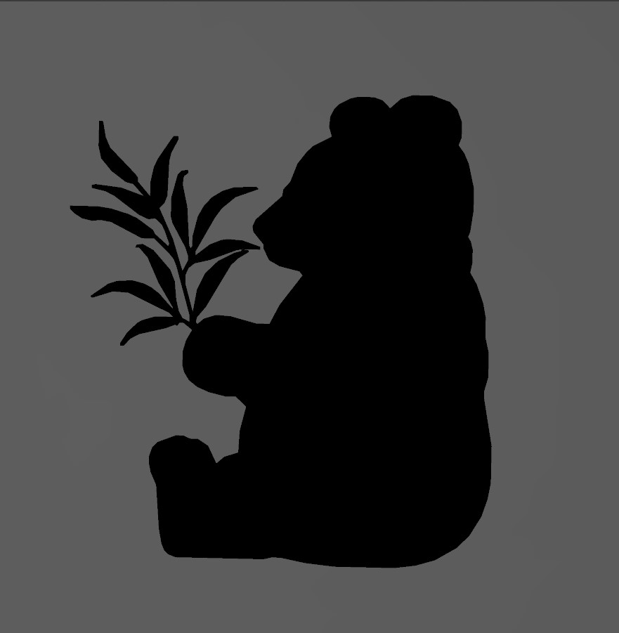 STL file panda - 2D 🐼 ・3D printer model to download・Cults