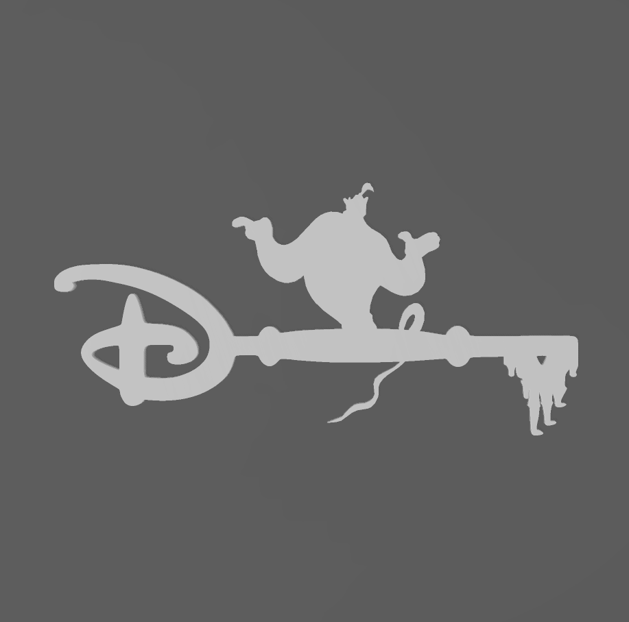 STL file Aladdin Genie Key - Key Aladdin Genie - Key Aladdin Genie ...