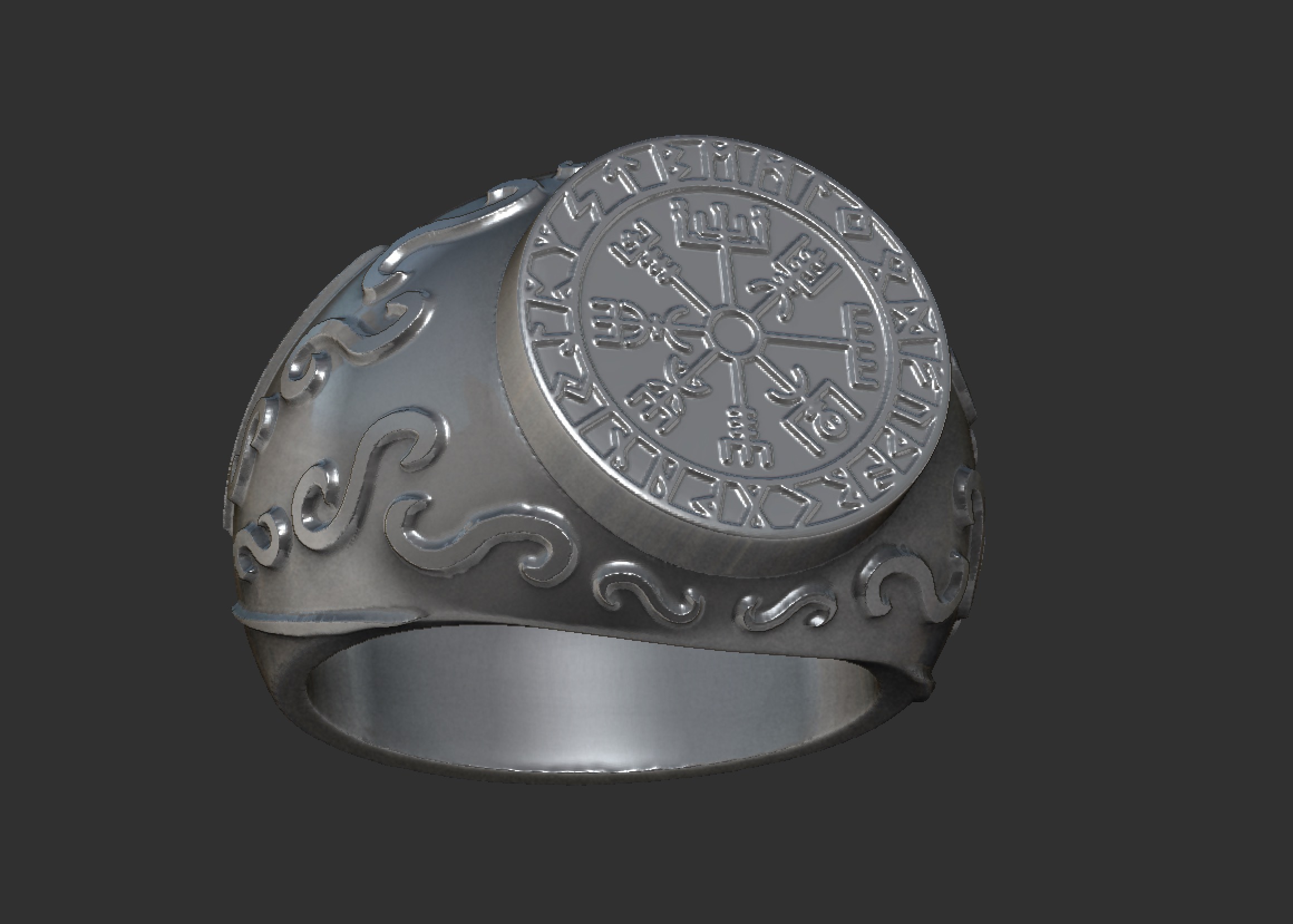 STL file Nordic Compass Ring 🧭・3D printer design to download・Cults