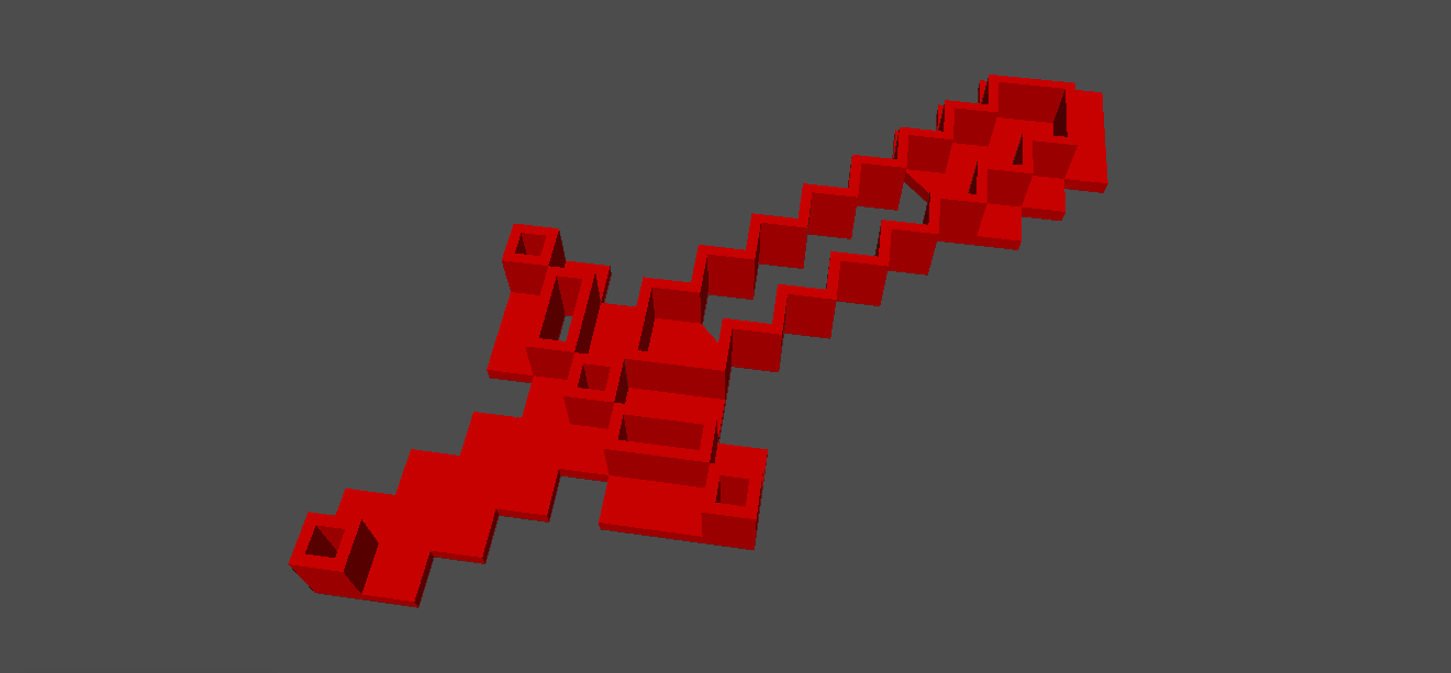 OBJ-Datei Minecraft sword cookie cutter| minecraft sword cookie cutter ...