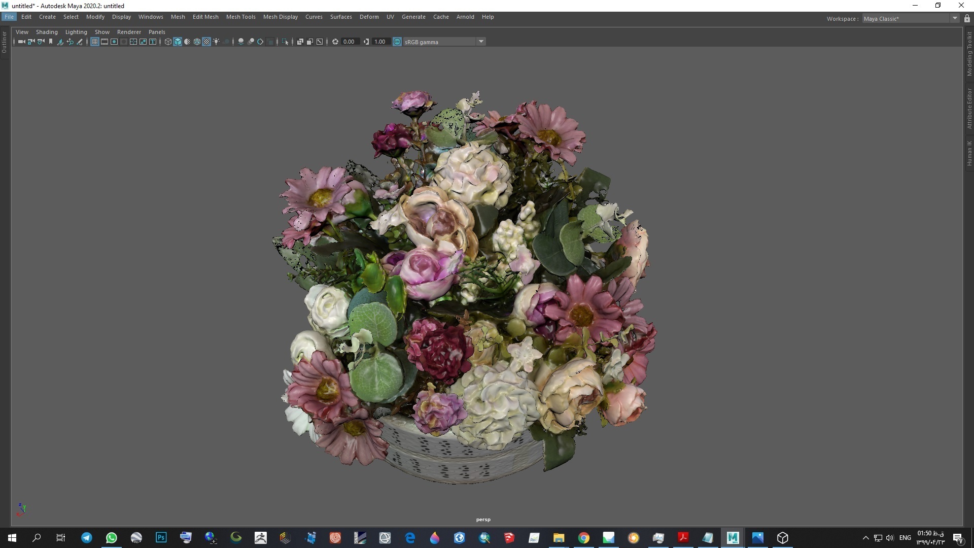 Free OBJ file Flower bouquet 💐 ・3D printer design to download・Cults