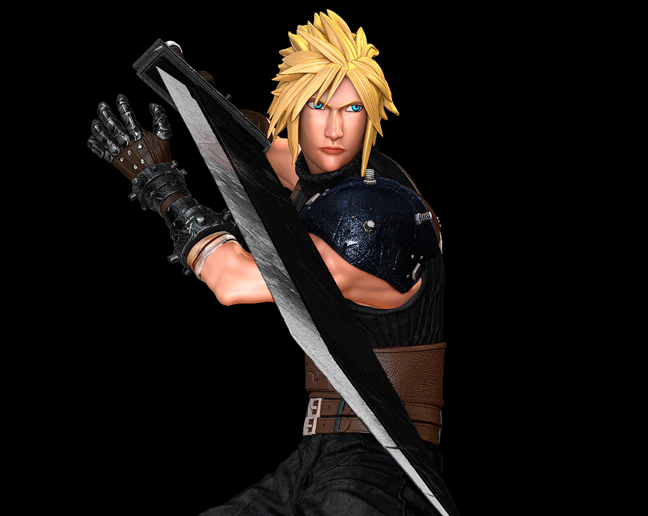 Archivo STL Cloud Strife Remake de Final Fantasy 7 ☁️ ・Objeto para ...