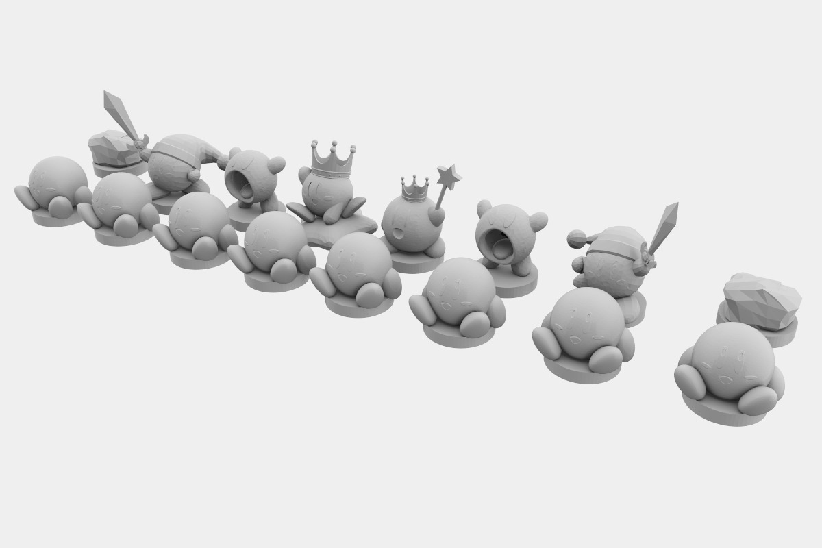 ♟️ Kirby Chess Set・ 3D File for ・Cults