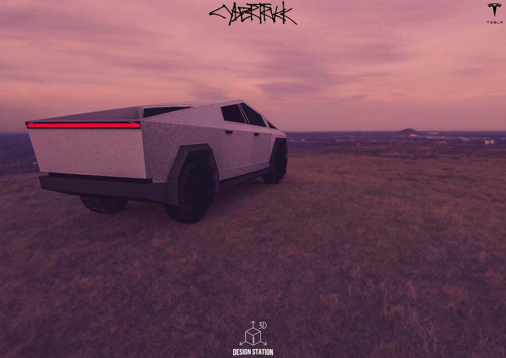 🚗 TESLA CYBERTRUCK-3D PRINTABLE・Free STL File for ・Cults