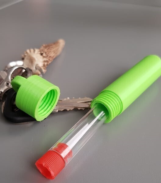 Free STL file Test tube holder keyring 🗝️ ・3D printer model to download ...