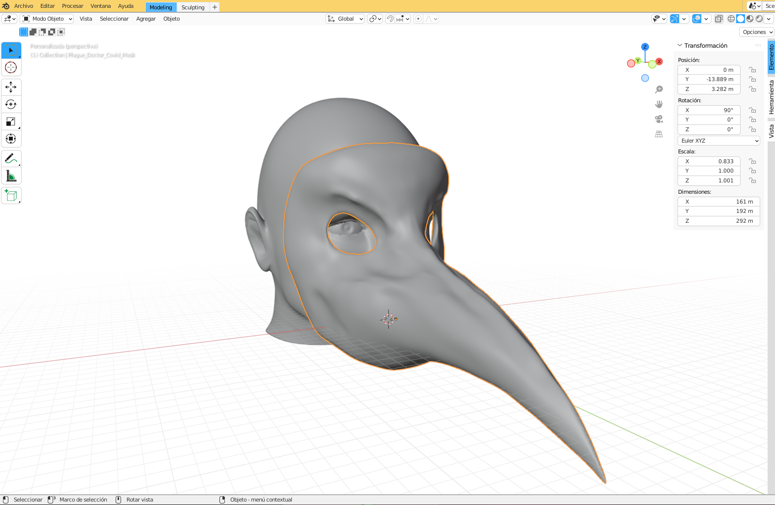 👗 SCP-049 Mask・ STL File for ・Cults