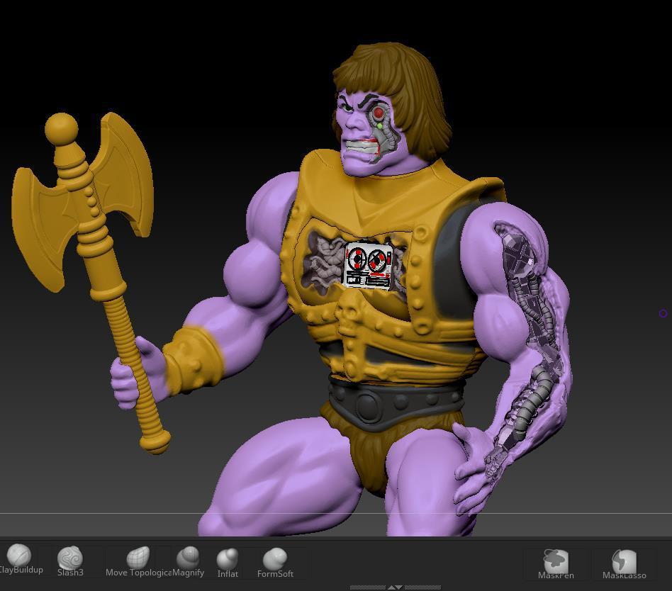 🗡️ Fake-Man Action Figure MOTU Style・ 3D File for ・Cults