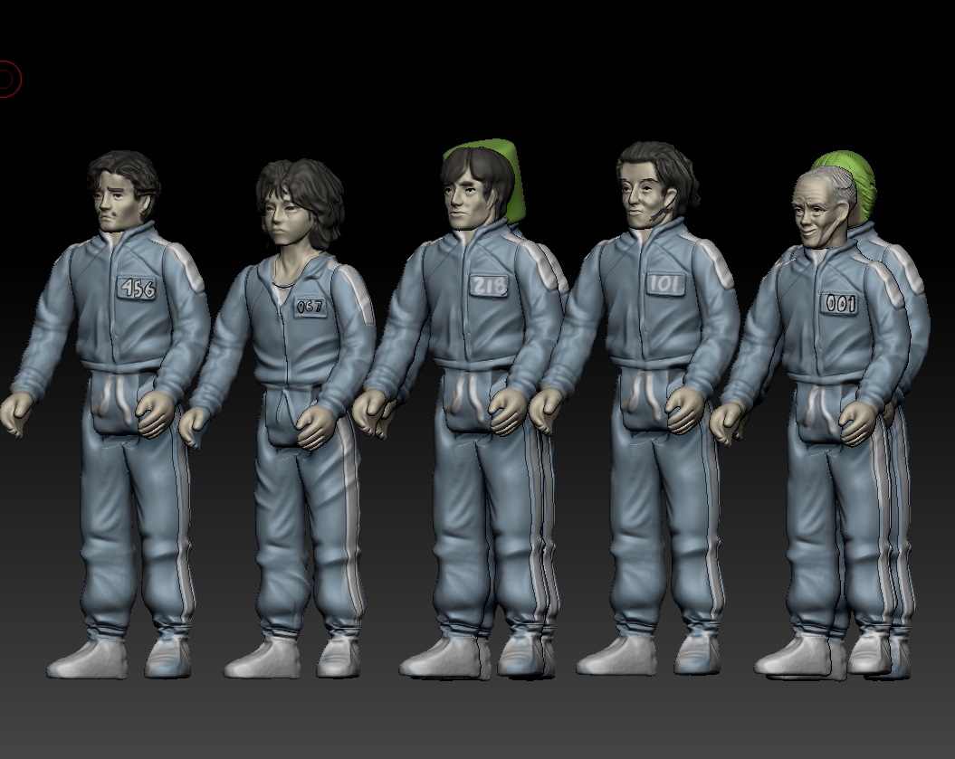 🦑 SQUID GAME .STL PLAYERS ACTION FIGURE .3D VINTAGE STYLE・ 3D File for ...