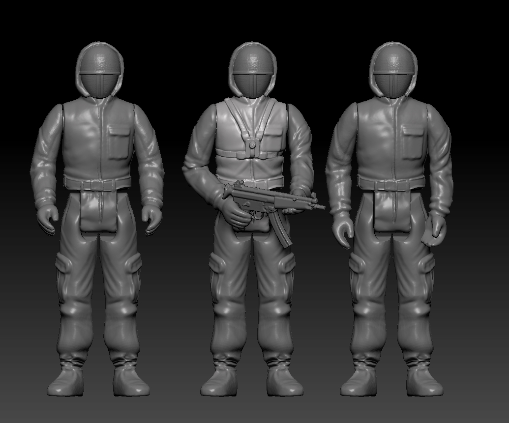 🦑 Squid Game .STL Staff Action Figure .3d VINTAGE Style・ 3D File for ・Cults