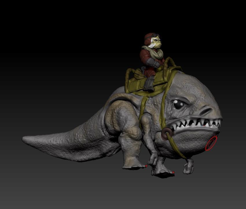3D file STAR WARS .STL THE MANDALORIAN BLURG OBJ. KENNER STYLE ACTION ...