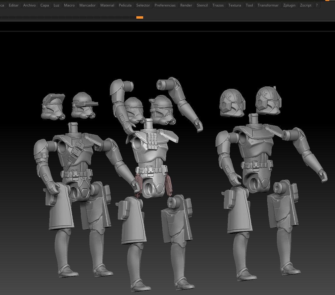 ⭐ STAR WARS .STL The Clone Wars OBJ. Commanders Rex, Deviss and jet, 3d ...