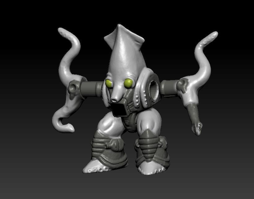 🐙 Battle Beasts Octopus Action figure 3D STL・ 3D File for ・Cults