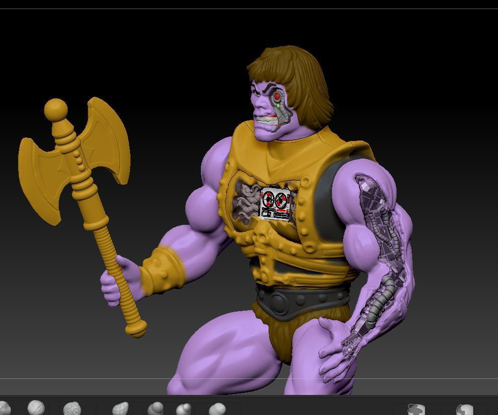 🗡️ Fake-Man Action Figure MOTU Style・ 3D File for ・Cults