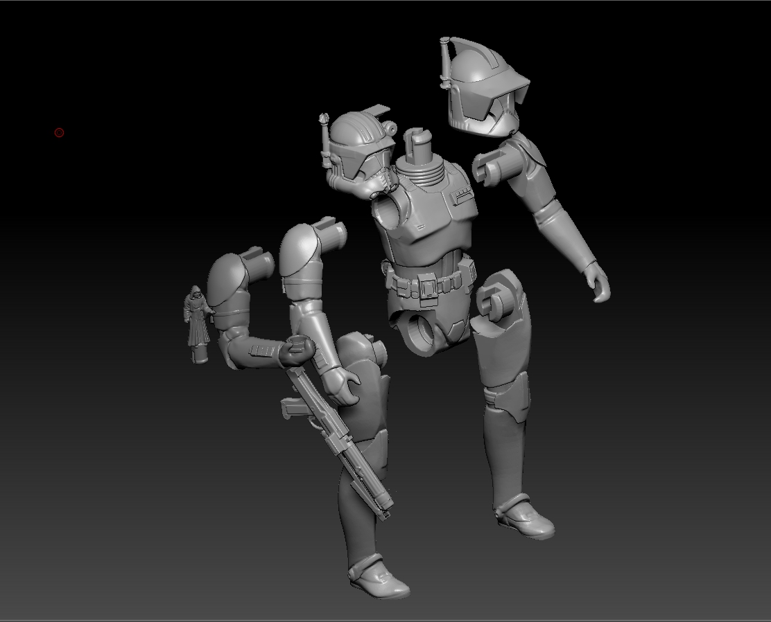 ⭐ STAR WARS .STL The Clone Wars OBJ. Commander Cody 3d KENNER STYLE ...