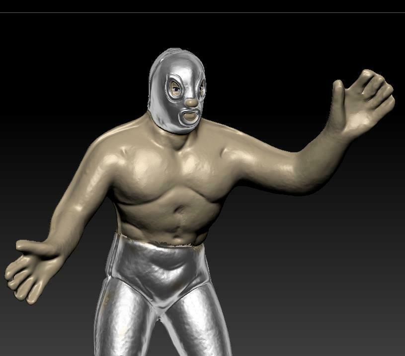 🤼 El Santo : The silver masked one, Mexican toy wrestler.・ OBJ File for ...