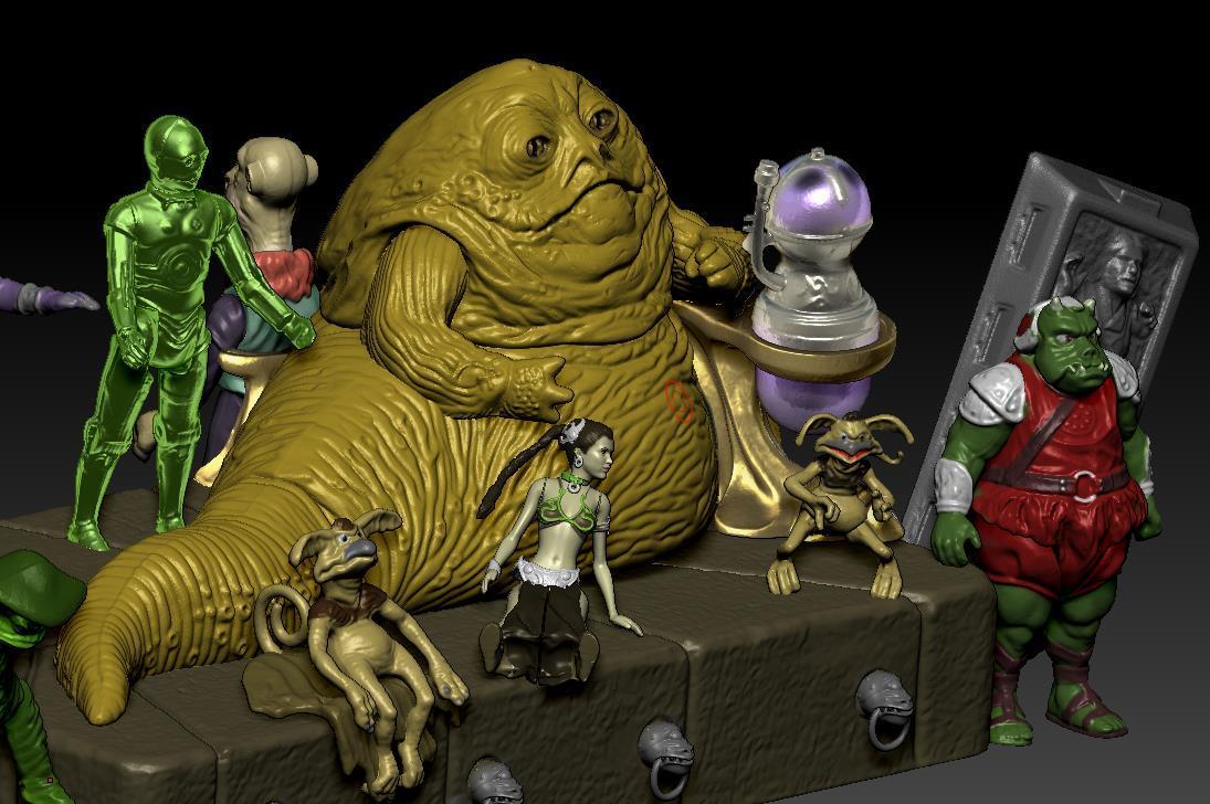 ⭐ STAR WARS .STL Salacious Crumb .3D ACTION FIGURE .OBJ KENNER STYLE ...